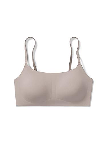 True & Co. Women's True Body Scoop Adjustable Strap Bra, Mink, (Medium) 34-36A/D