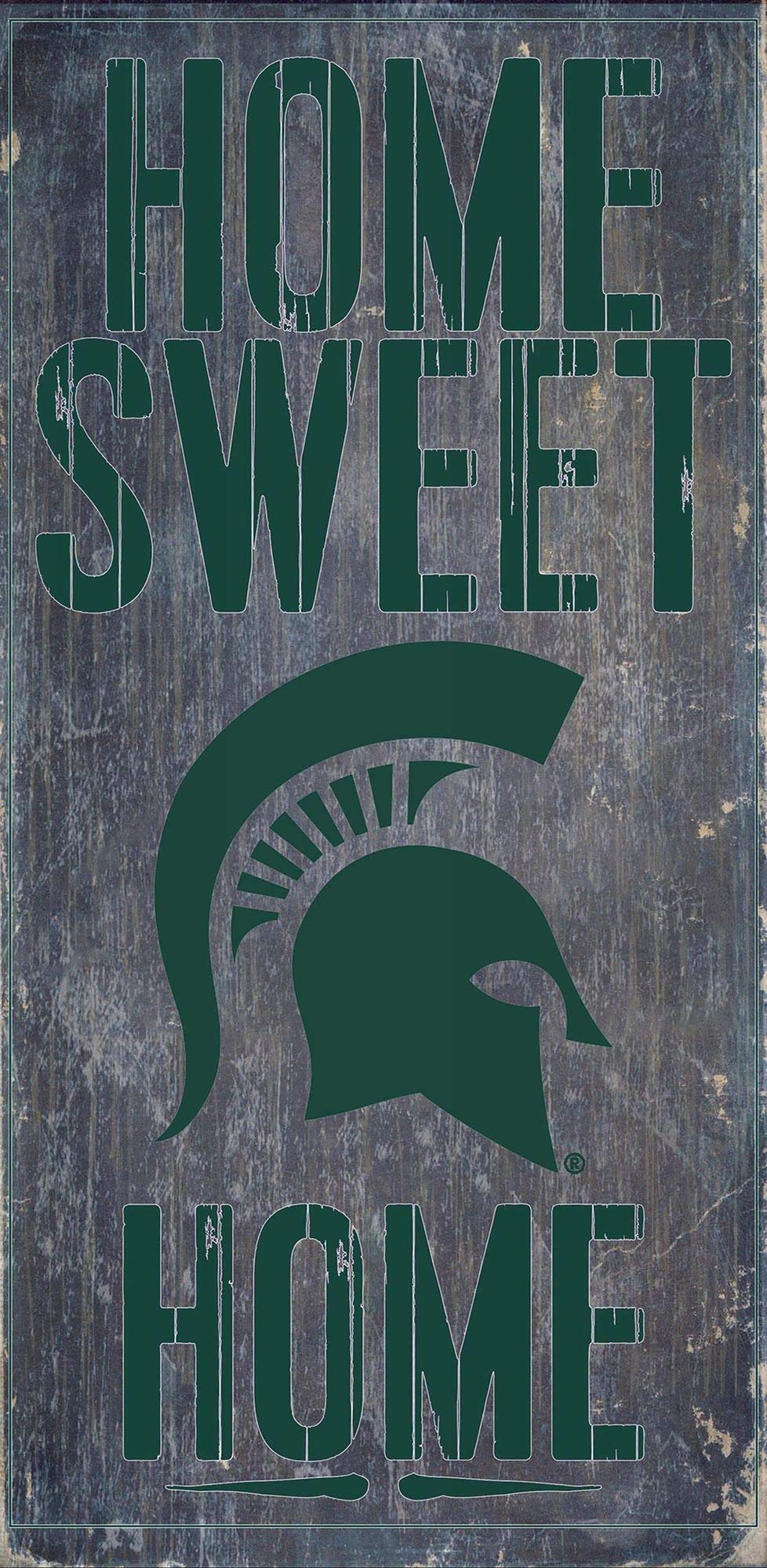 Michigan State 6" x 12" Home Sweet Home Wood Sign