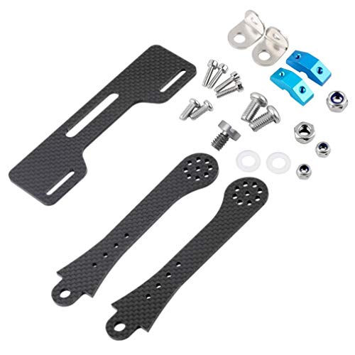 Ronsit New FPV Carbon Fiber Transmitter Monitor Mount for Futaba/JR/Hitec 7-8'' LCD Support