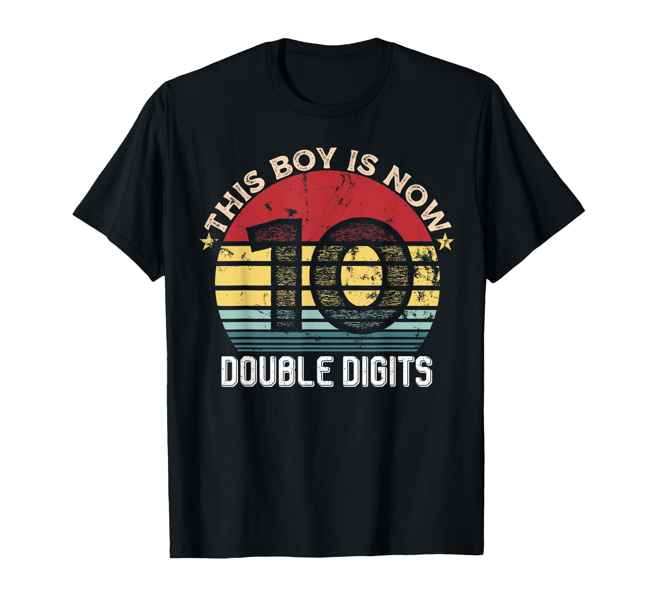 Kids 10 Year Old Double DIGits 10th Birthday Gift for Boys T-Shirt