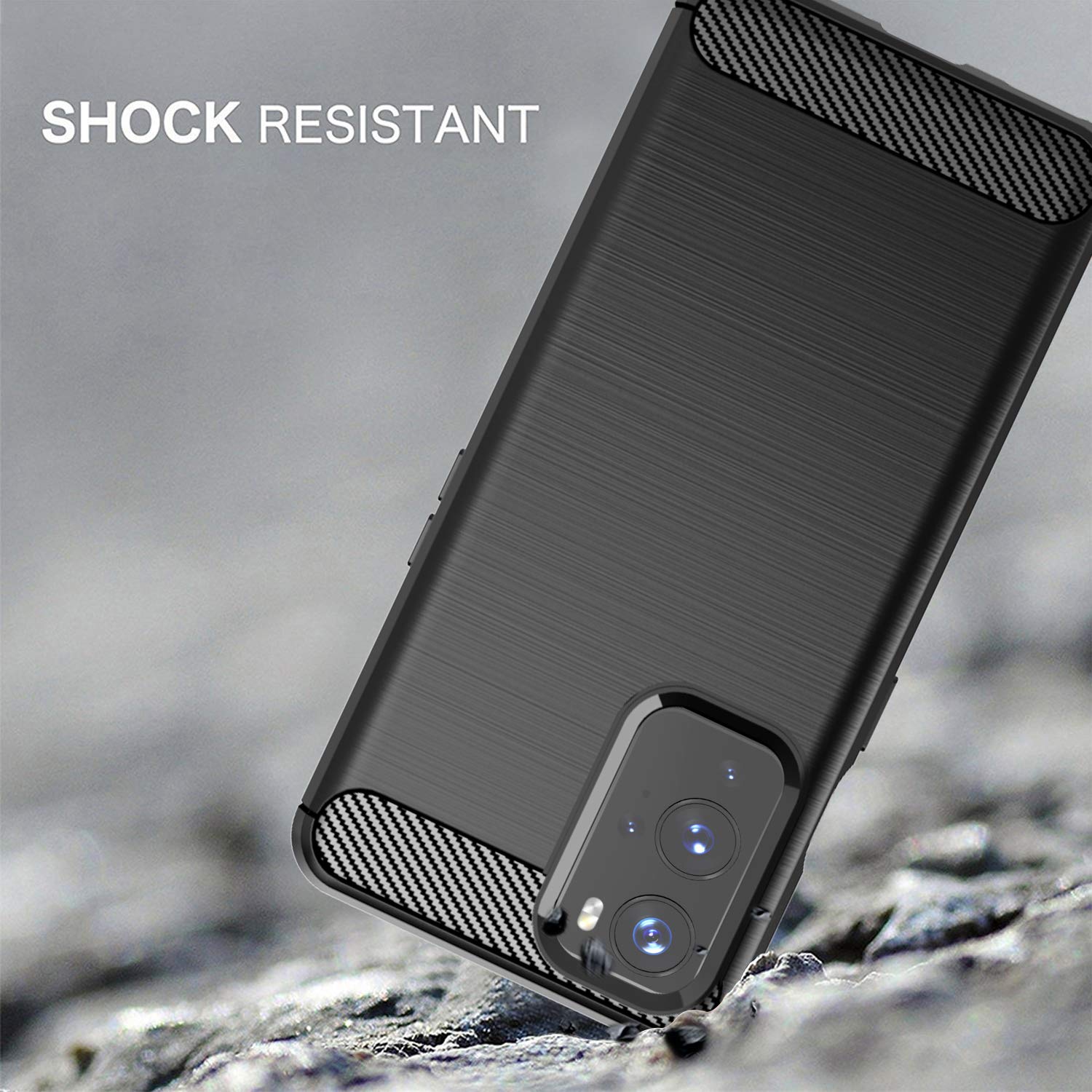 Dzxouui for Oneplus 9 Case,Oneplus 9 5G Phone Case,Protective Phone Cover Shockproof Soft TPU Cases for Oneplus 9 5G(DL-Black)