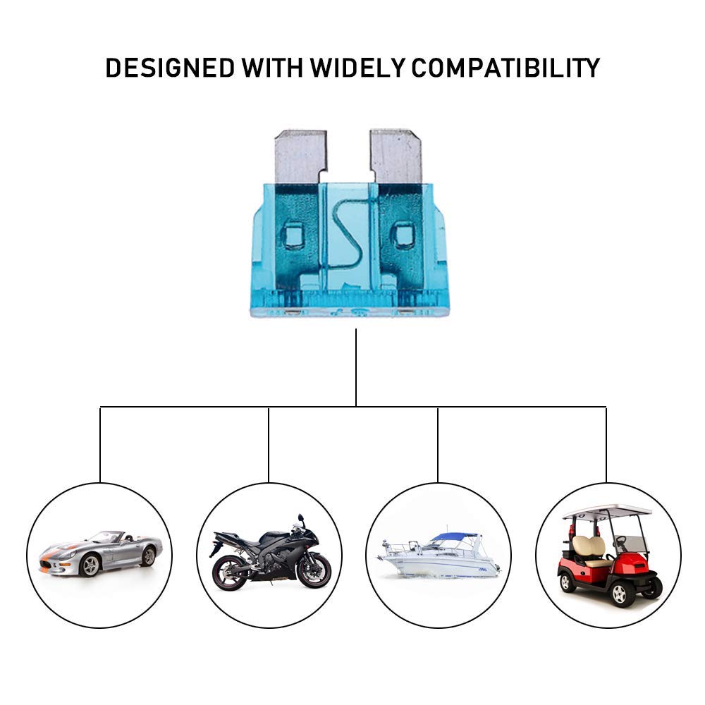 288 Pieces Car Fuses Assortment Kit - Blade Fuses Automotive - Standard & Mini & Low Profile Mini Size (2A/5A/7.5A/10A/15A/ 20A/30A/40AMP/ATC/ATO) Replacement Fuses for Marine, Auto, RV, Boat, Truck