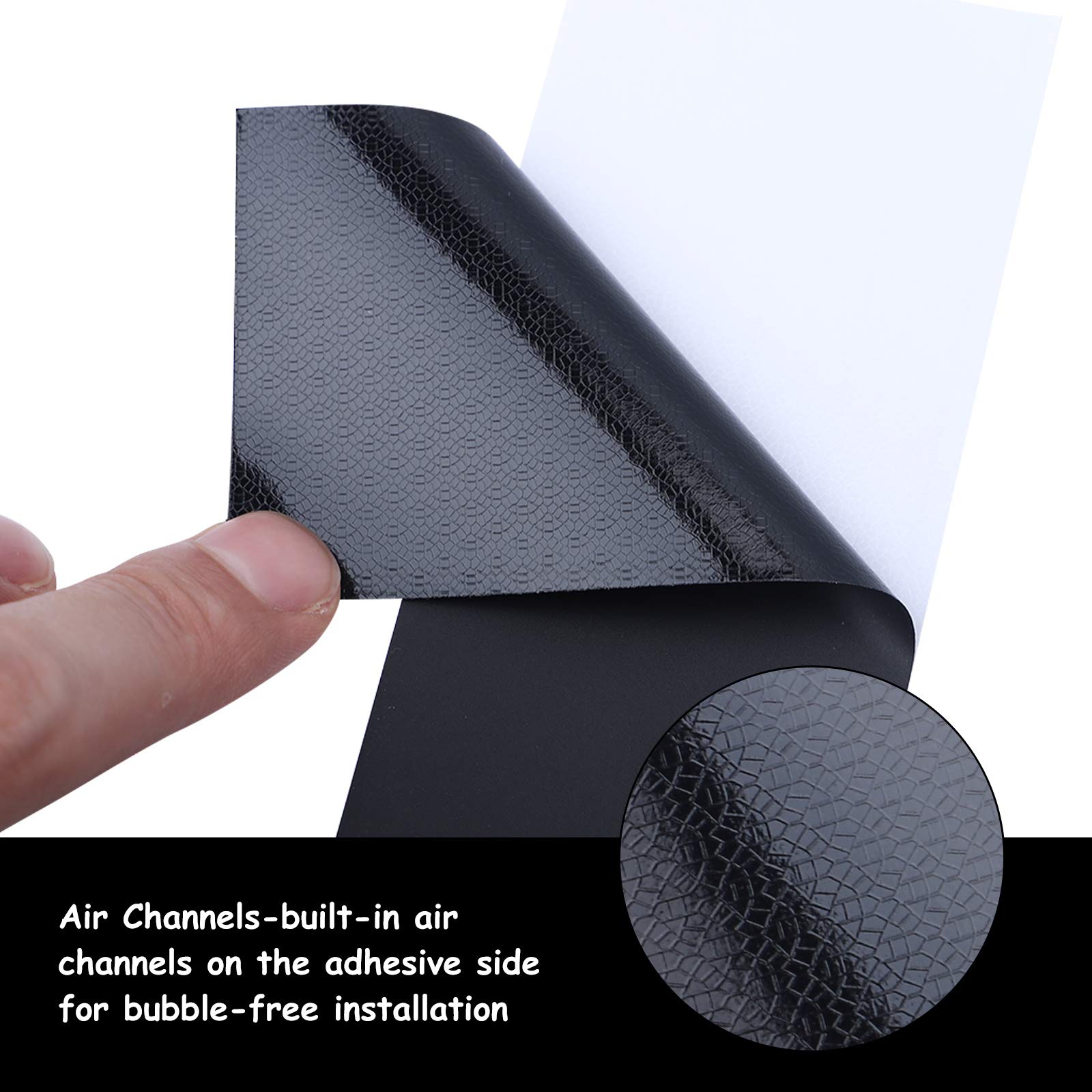 LZLRUN Free Tool Kit Matte Vinyl Tape for Black Out Chrome Delete Window Trim Door Trim (2Inches x 30Feet)