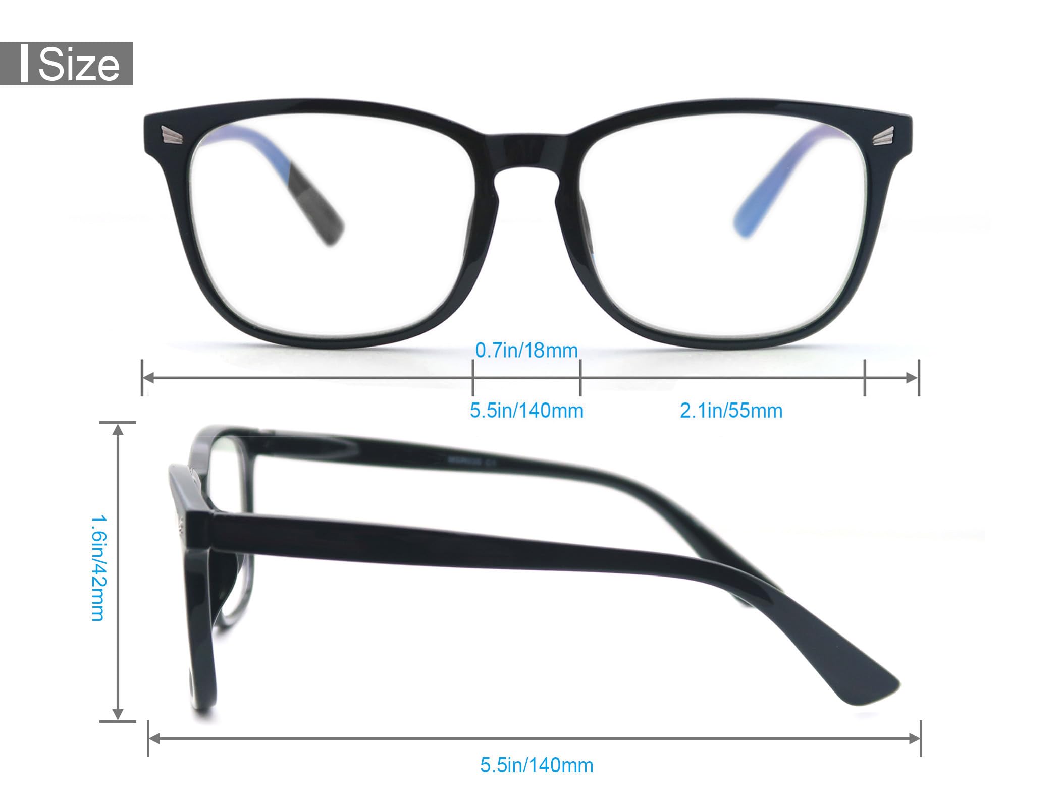 HAPJOYS Women's Reading Glasses Blue Light Blocking Computer Readers +0.75 for Women Blue Ray Cheaters 4 Pack Anti Glare Reduce Eyestrain Protect Eyes