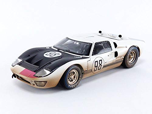 1966 Ford GT-40 MK II #98 White with Black Hood After Race (Dirty Version) 1/18 Diecast Model Car by Shelby Collectibles SC432