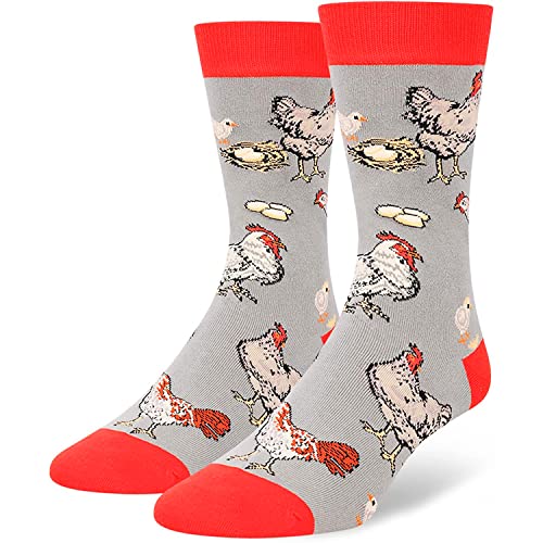 HAPPYPOP Unisex Novelty Chicken Socks for Men Chicken Socks for Women,Funny Chicken Gifts for Chicken Lovers Rooster Gifts