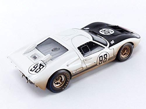 1966 Ford GT-40 MK II #98 White with Black Hood After Race (Dirty Version) 1/18 Diecast Model Car by Shelby Collectibles SC432
