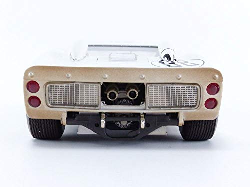 1966 Ford GT-40 MK II #98 White with Black Hood After Race (Dirty Version) 1/18 Diecast Model Car by Shelby Collectibles SC432