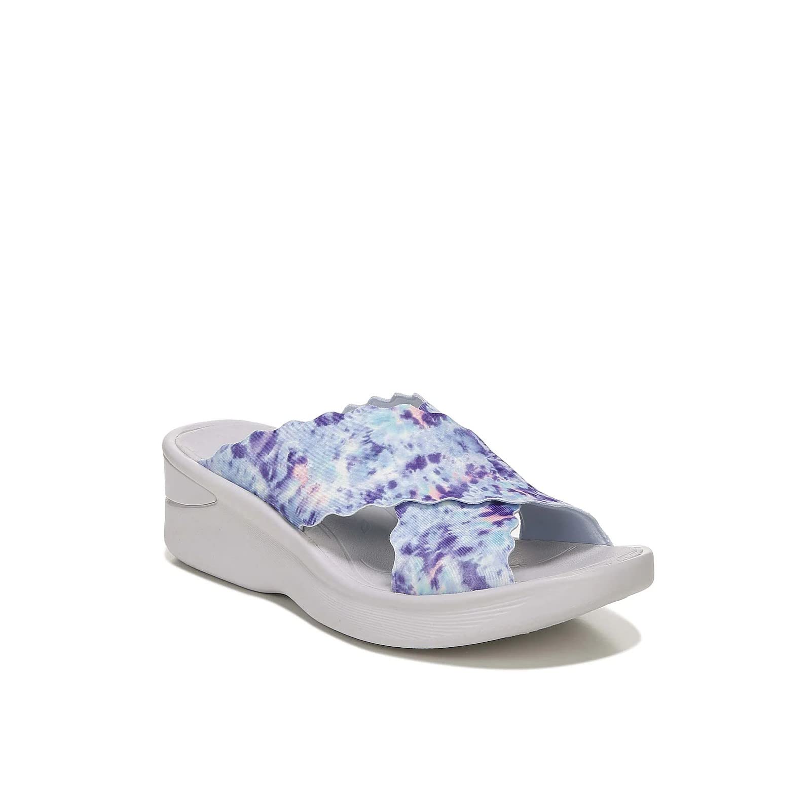 BZees Womens Sahara Slide Sandal Blue Tie Dye Fabric 8.5 M
