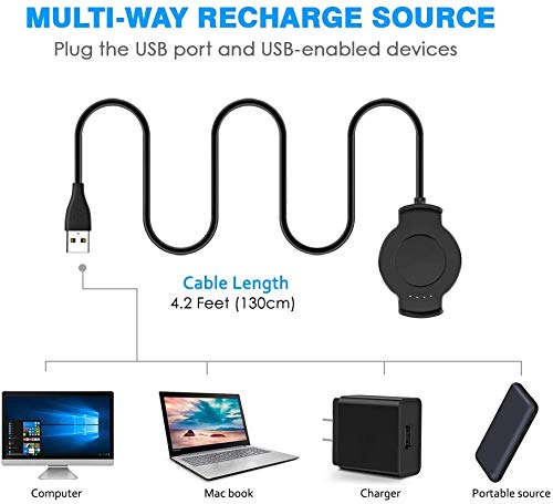 Fashioneey Compatible with Huawei Watch 2 Charger, 2 Pack 3.3ft Replacement USB Charging Cable Cord Dock Accessories Adapter for Huawei Watch 2 Pro Sport/Classic