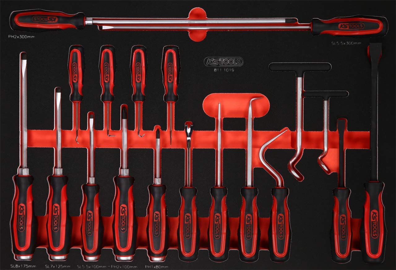 KS Tools Performance Plus 811.1019 Tool Set 19 Pieces Screwdriver and Hook