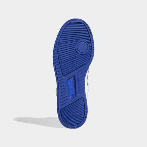 adidas Men's Postmove Mid Basketball Shoe, White/Team Royal Blue/Grey, 8