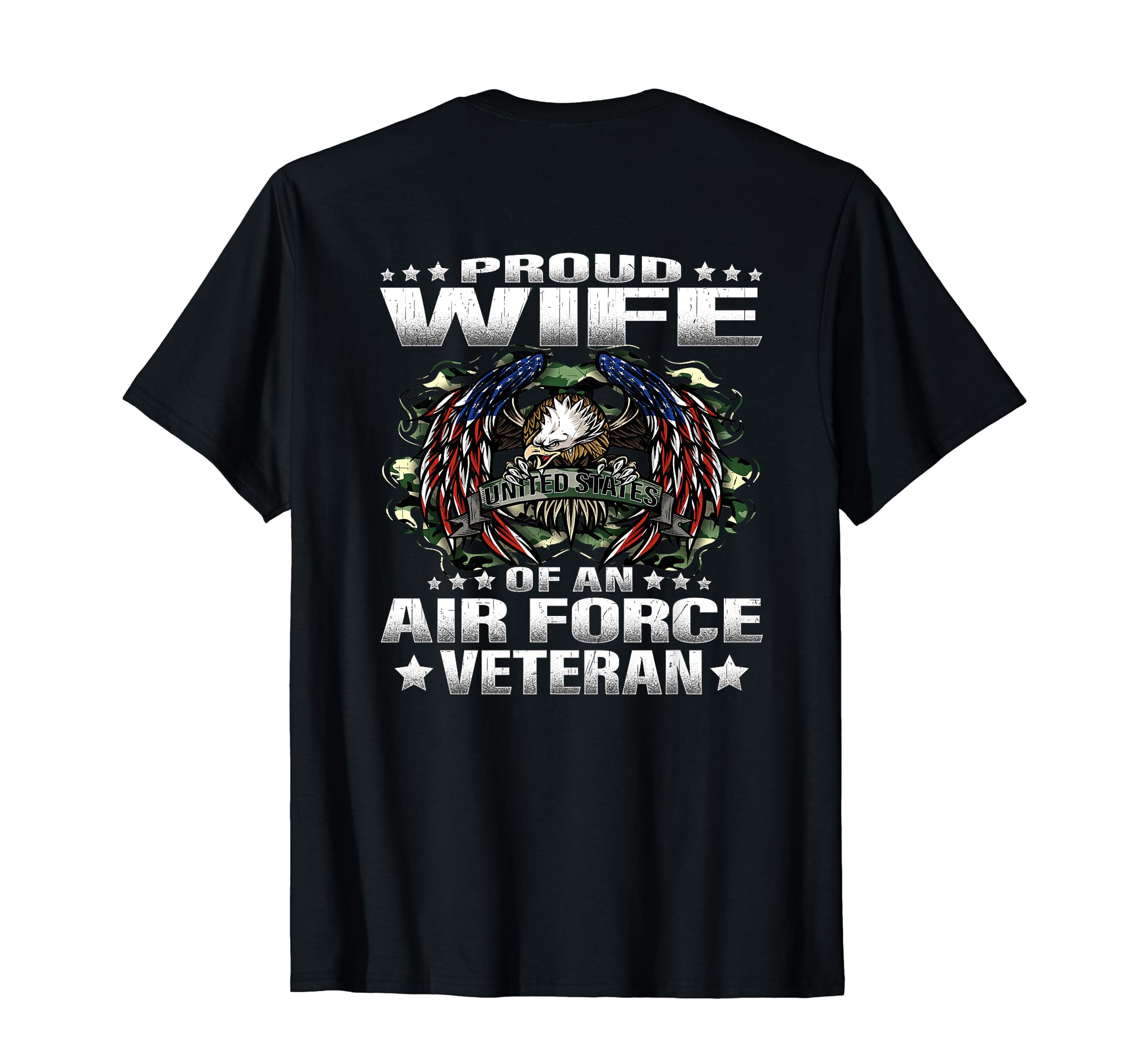 Proud Wife Of An Air Force Veteran Military Vet's Spouse T-Shirt
