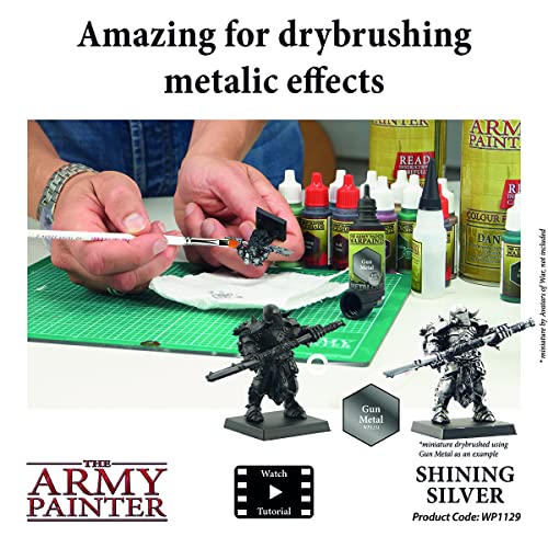 The Army Painter Warpaints Metallics: Shinning Silver β 1x 18ml Acrylic Paint Hobby Paint β Dungeons and Dragons Miniatures, Warhammer 40K Miniatures, Models β TTRPG D&D DND (WP1129)