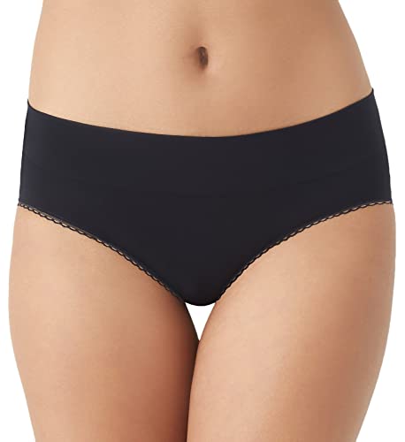 Wacoal Women's Feeling Flexible Seamless Hipster Panty, Black, Medium