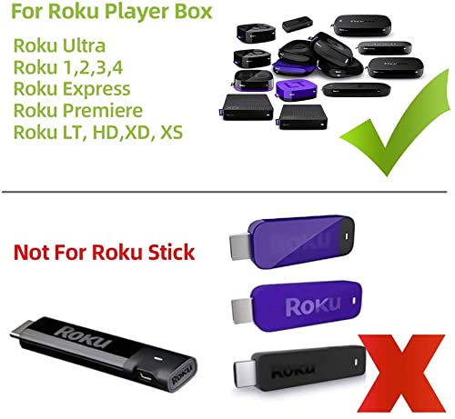 Universal Remote for All Roku TV fit for Roku 1/2/3/4 HD LT XS XD, Hisense/TCL/Sharp/Insignia/ONN/Sanyo/LG/Hitachi/Element roku TV w/ 10 Shortcut Keys [NOT for Roku Stick]