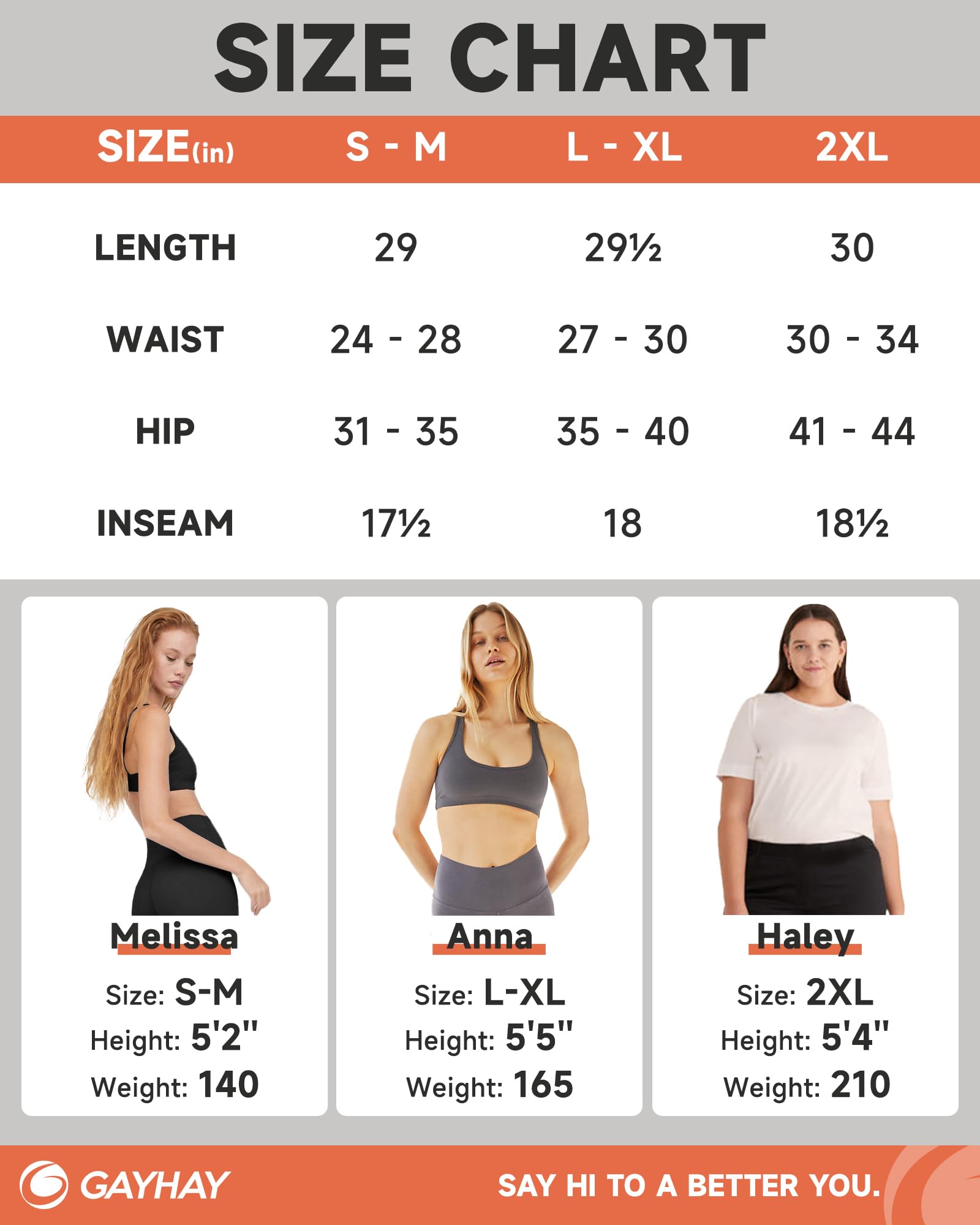 GAYHAY High Waisted Capri Leggings for Women - Soft Slim Yoga Pants for Running Cycling Workout