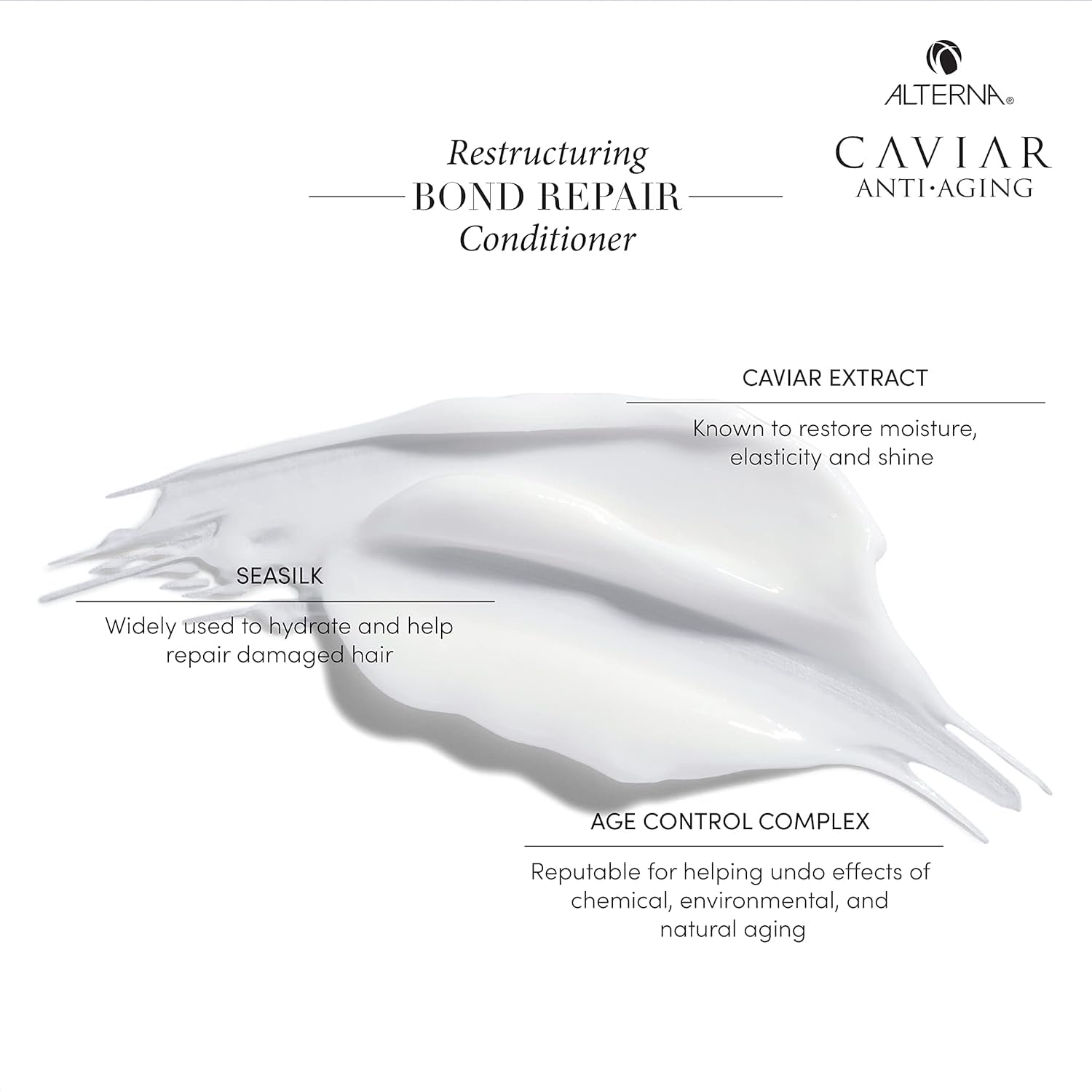 Alterna Haircare Caviar Anti-Aging Restructuring Bond Repair Shampoo and Conditioner, 1.35 Fl Oz (Pack of 2)