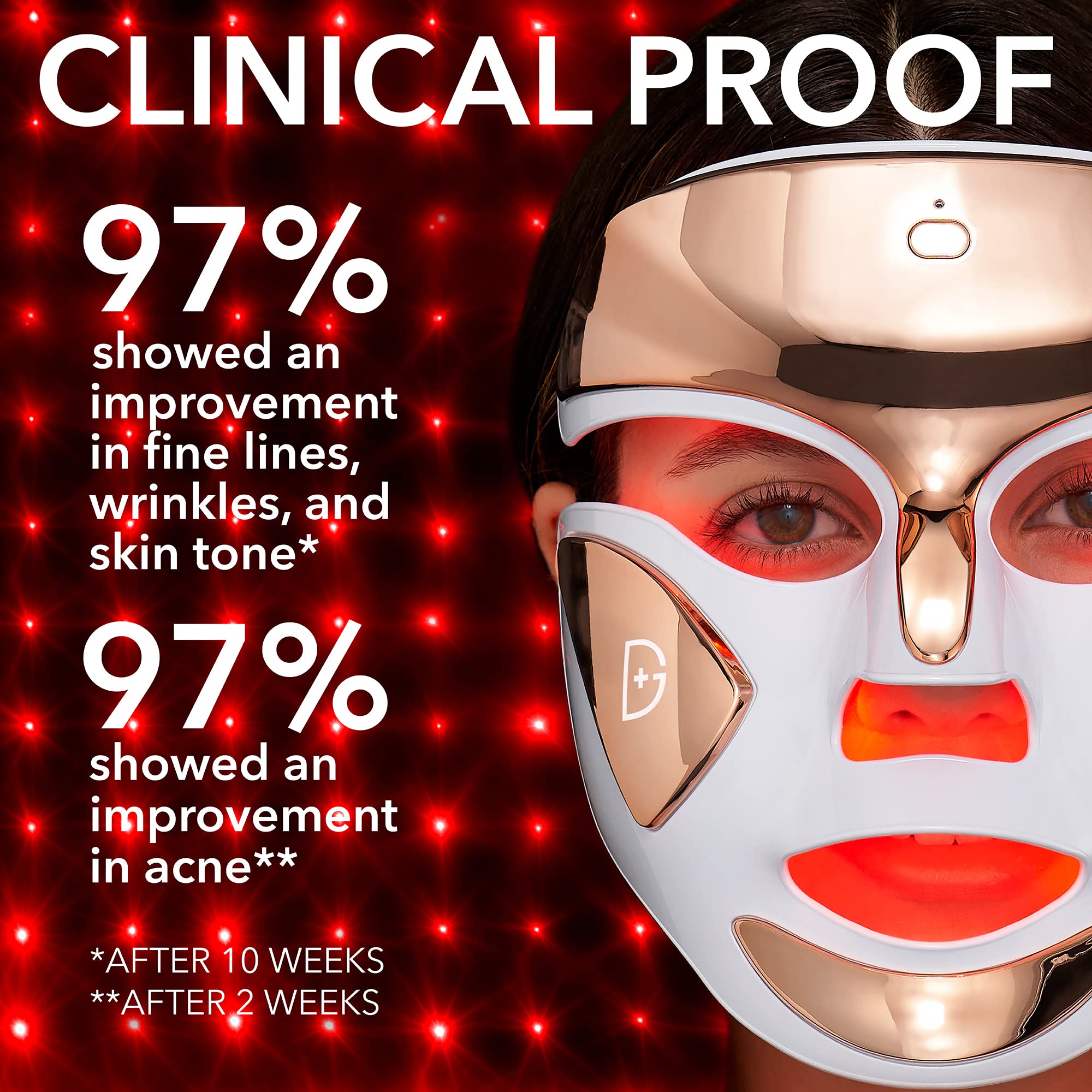 Dr. Dennis Gross DRx SpectraLite FaceWare Pro – LED Face Mask for Anti-Aging, Acne Treatment, and Skin Rejuvenation with Dual Red & Blue Light Therapy