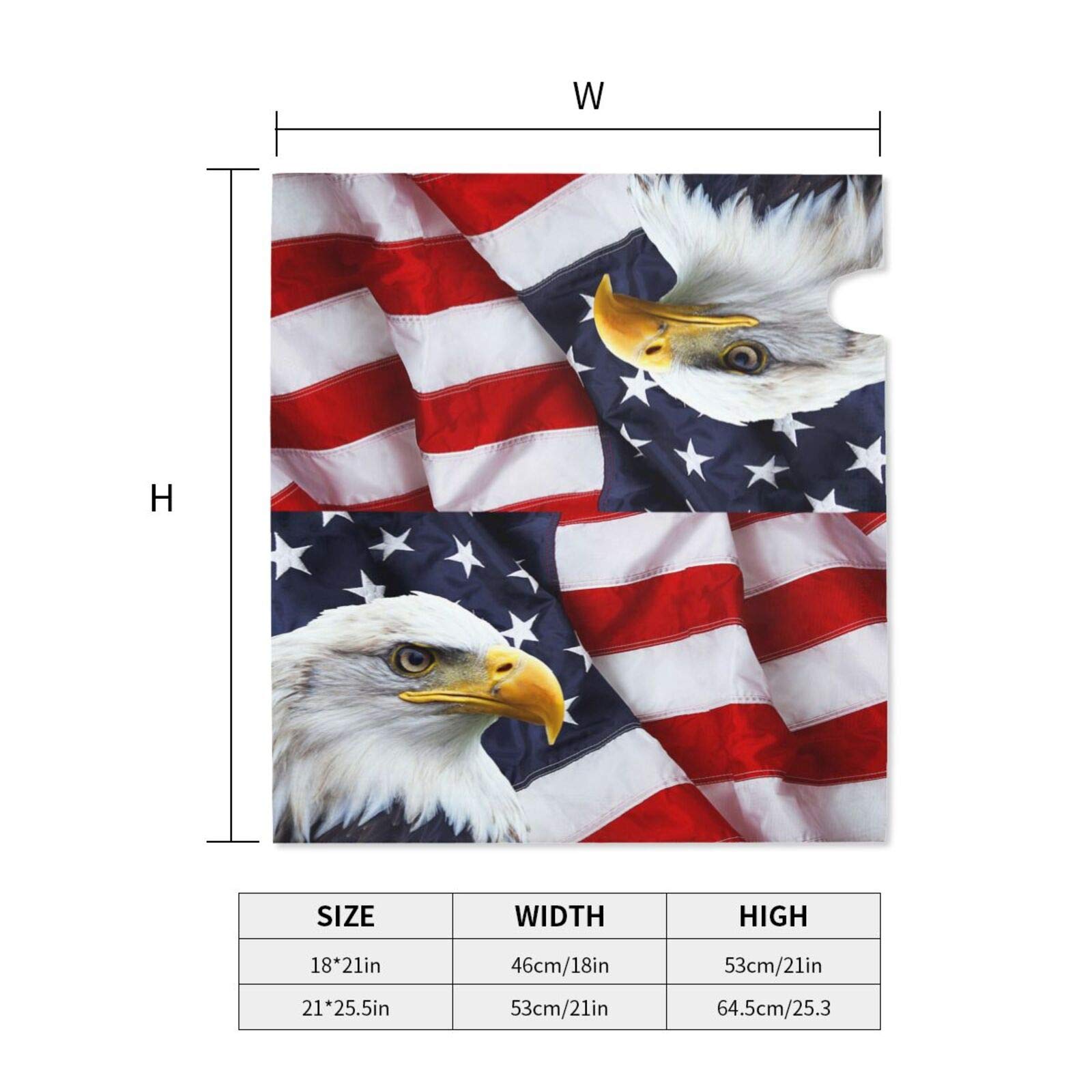 Ouqiuwa American Flag Welcome Magnetic Mailbox Cover, Mailbox Wrap Decorative for Garden Yard Home 21" Lx 18" W