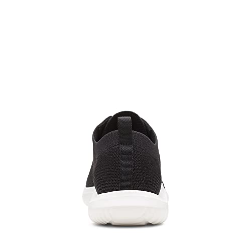 Clarks Women's Nova Glint Sneaker, Black Knit, 7