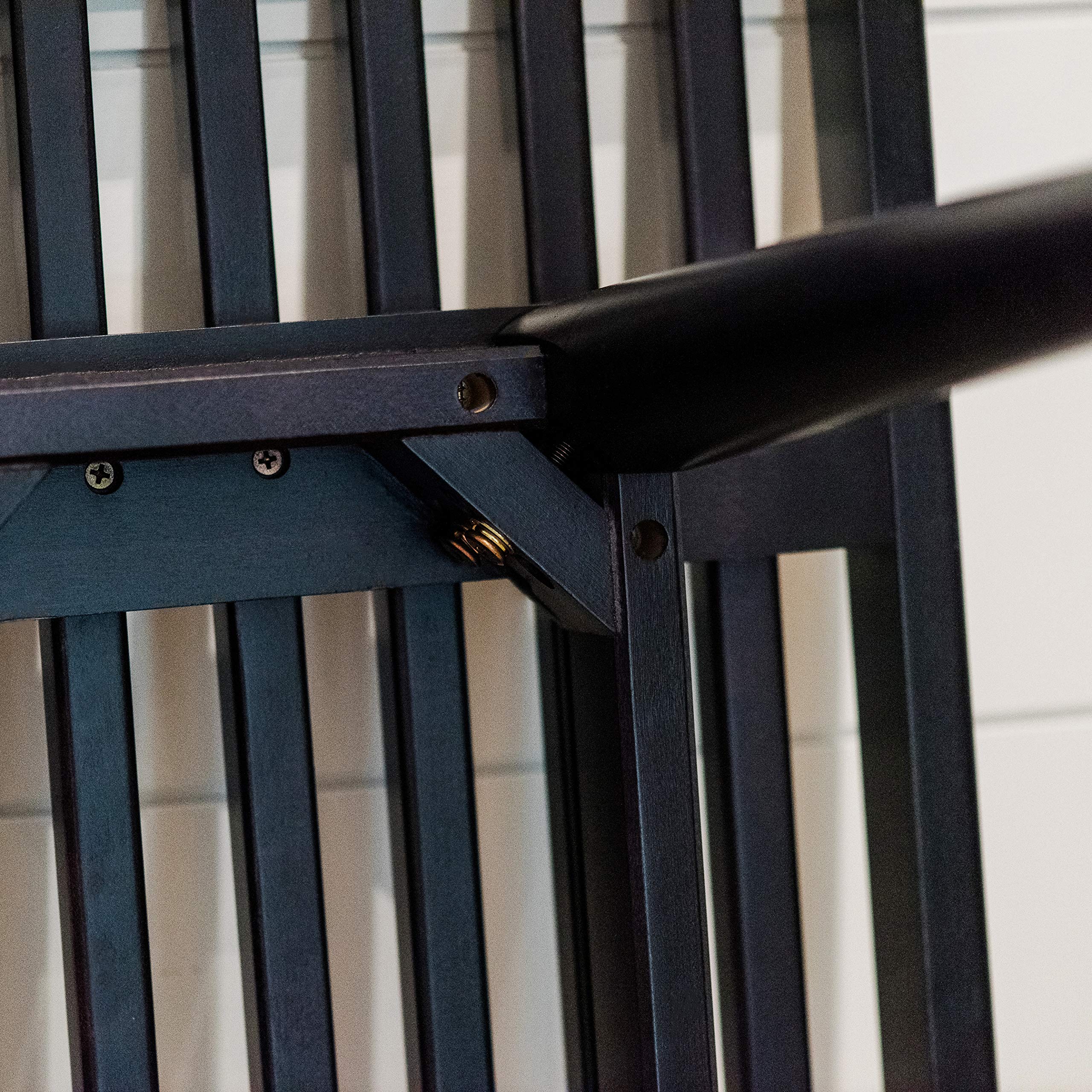 Plank+Beam Mid-Century Modern Entryway Bench, Black
