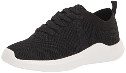 Clarks Women's Nova Glint Sneaker, Black Knit, 7
