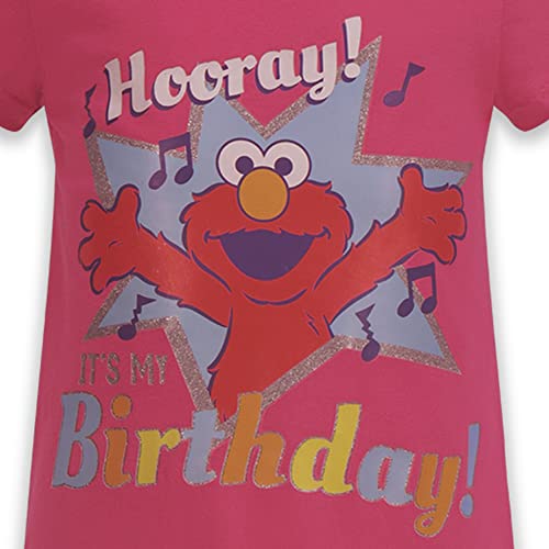 Sesame Street Elmo Girls’ Birthday T-Shirt for Infant and Toddler - Red