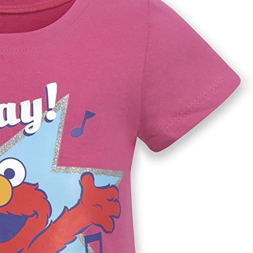 Sesame Street Elmo Girls’ Birthday T-Shirt for Infant and Toddler - Red