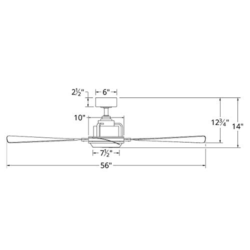 Modern Forms Osprey Smart Indoor and Outdoor 3-Blade Ceiling Fan 56in Matte Black/Barn Wood with 3000K LED Light Kit and Remote Control worksworks with Alexa and iOS or Android App