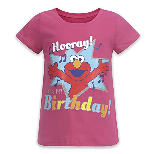 Sesame Street Elmo Girls’ Birthday T-Shirt for Infant and Toddler - Red