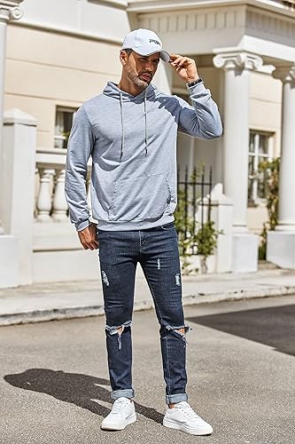 COOFANDY Men's Hoodied Sweatshirts Casual Lightweight Long Sleeves Athletic Hoodies
