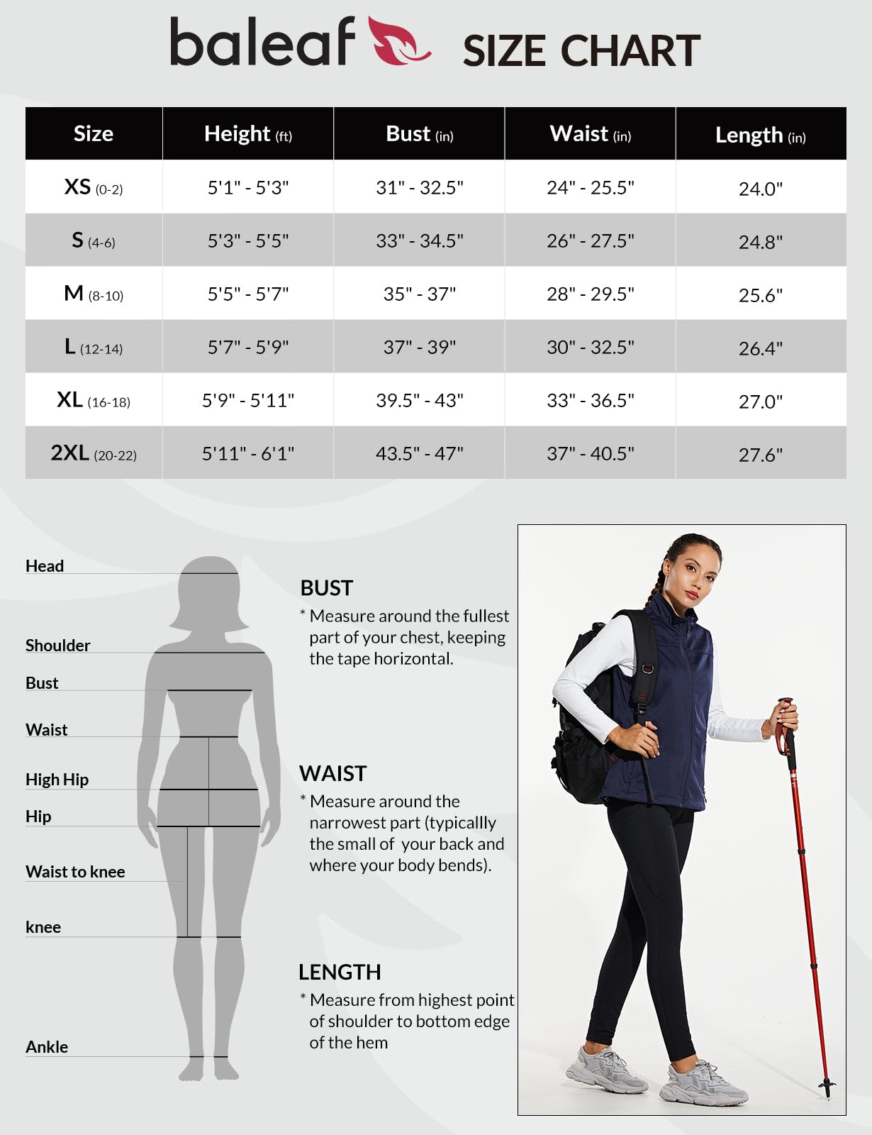 baleaf Women's Lightweight Vest Softshell Sleeveless Jacket Windproof Stand Collar with Zipper Pockets Running Hiking Golf Navy Blue L