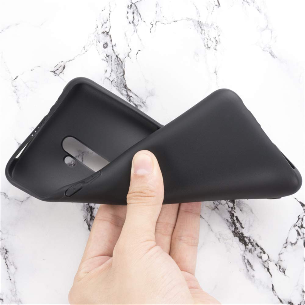 Shantime Oppo Reno 2 Case, Scratch Resistant Soft TPU Back Cover Shockproof Silicone Gel Rubber Bumper Anti-Fingerprints Full-Body Protective Case Cover for Oppo Reno 2 (Black)