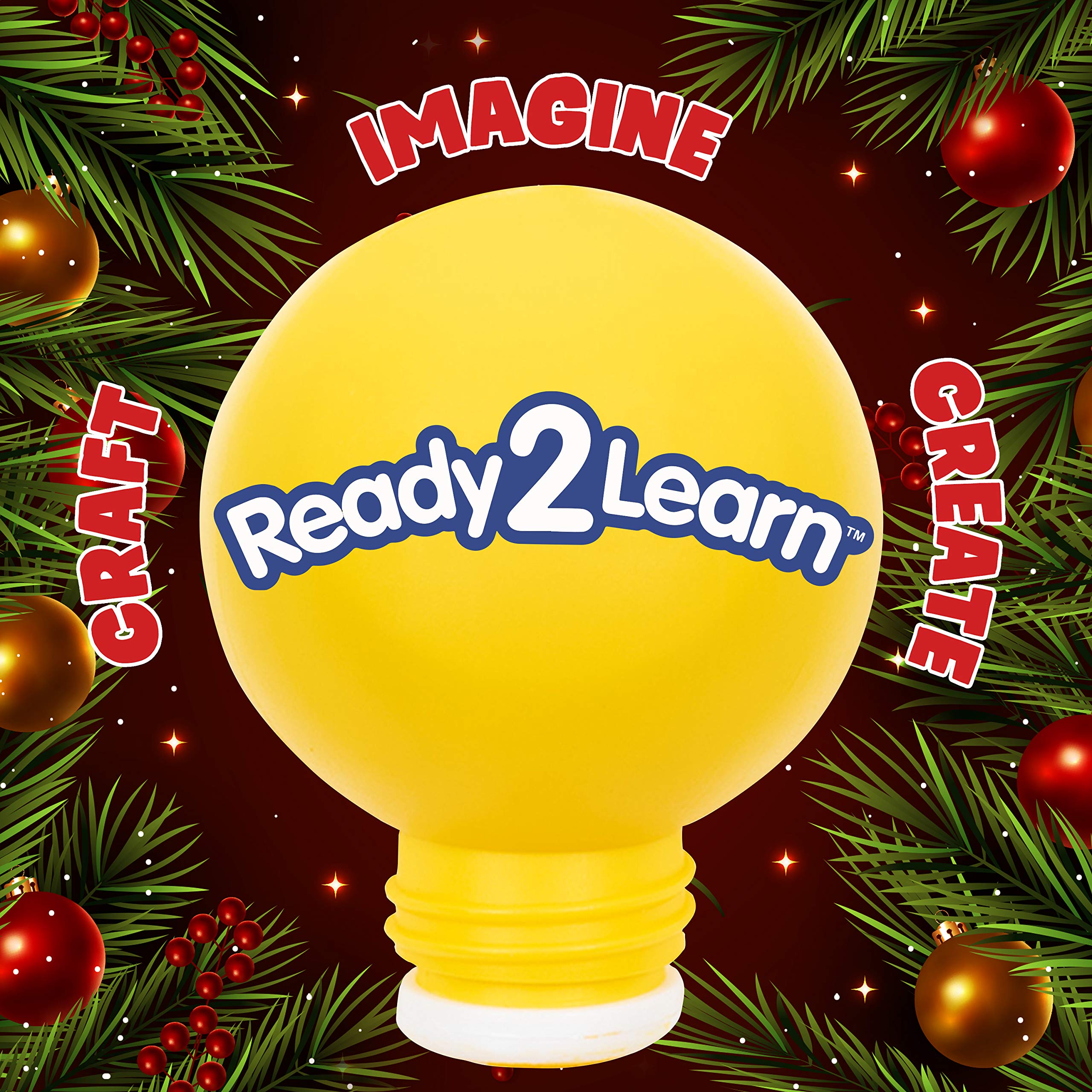 READY 2 LEARN Christmas Crafts - Create Your Own Bead Elves - DIY Ornaments for Kids - Christmas Tree Decoration - All Materials Included, Blue,Green,Red, Set of 4