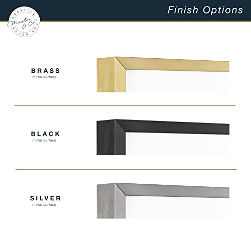 MCS Master & Co. Foundry Metal 16x20 Picture Frame, Display Pictures 11x14 With Mat or 16x20 Without Mat, Vertical & Horizontal Wall Hanging Picture Frame for Photos & Posters, Dark Silver (1-Pack)