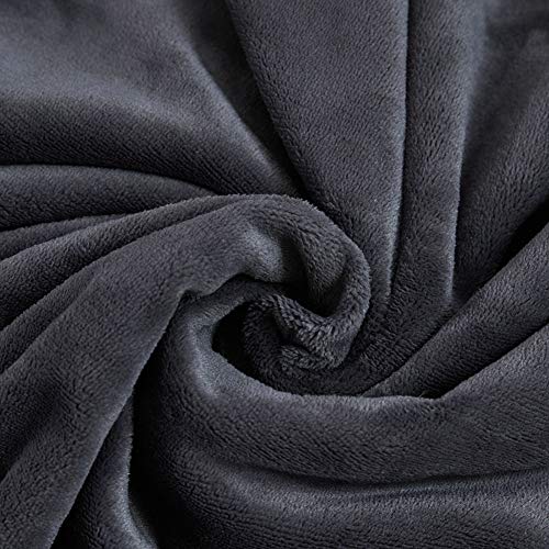 FY FIBER HOUSE Super Soft Rabbit Faux Fur Fleece Throw Blanket Thick Luxurious Faux Fur Plush Warm Fuzzy with Stone Pattern for Bed Sofa, 50"X60", Black