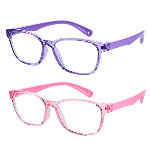 Braylenz Blue Light Glasses for Kids Boys Girls,TR90 Frame,UV Protection,Age 3-10 ,blue Screen Kids Glasses for Computer,Reading