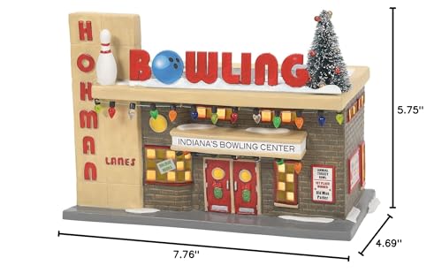 Department 56 A Christmas Story Village Hohman Lanes Bowling Lit Building, 5.75 Inch, Multicolor