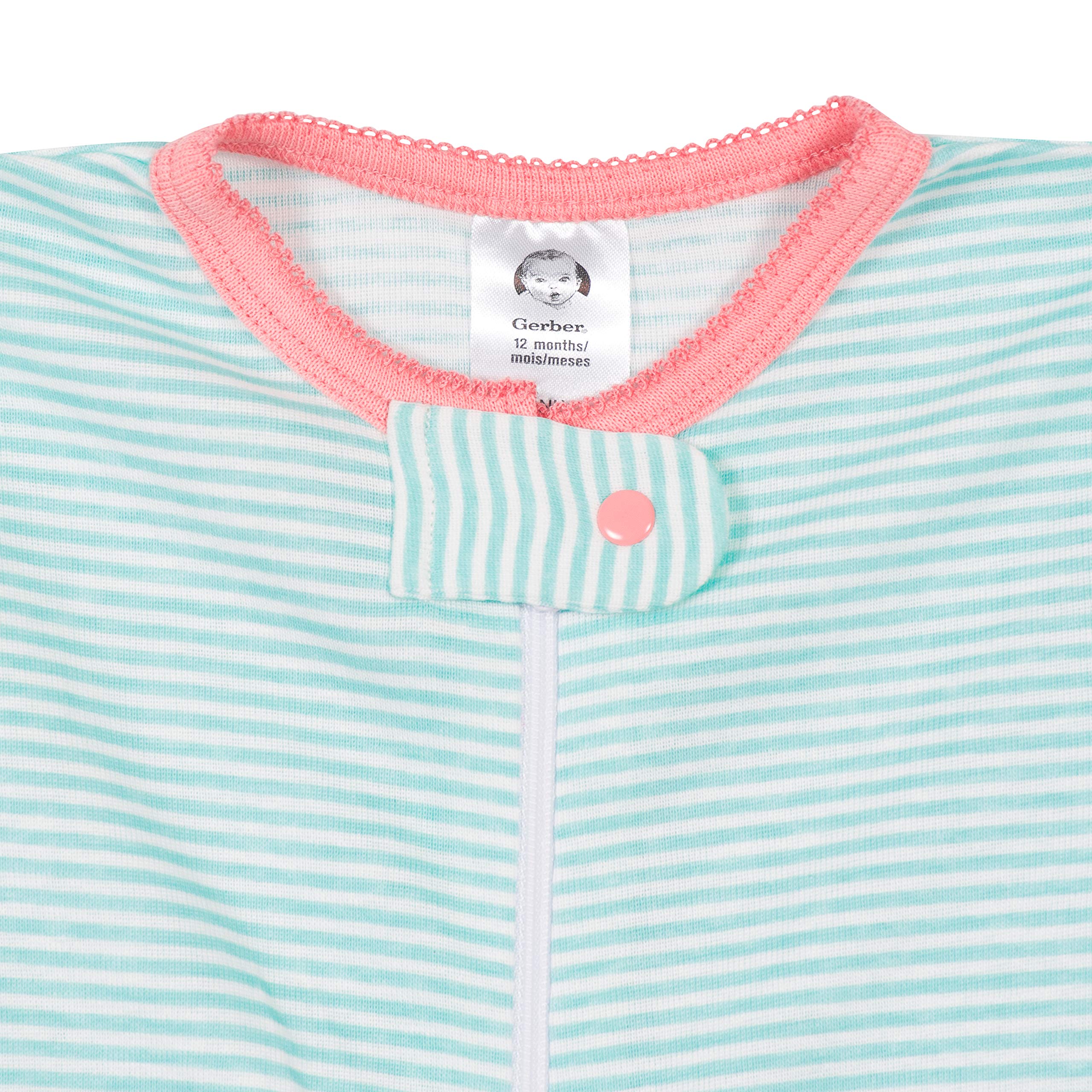 Gerber Baby Girls' Toddler 2-Pack Footed Pajamas, Llama Pink, 5T