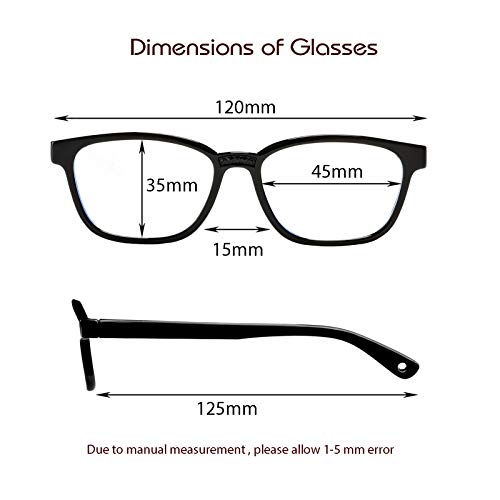 Braylenz Blue Light Glasses for Kids Boys Girls,TR90 Frame,UV Protection,Age 3-10 ,blue Screen Kids Glasses for Computer,Reading