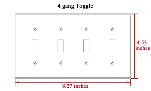 Switch Plate 4 Gang Toggle - Carapace Marine Turtle Ocean Sea Sea Turtle
