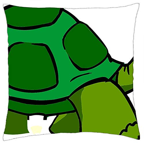 LESGAULEST Throw Pillow Cover (18x18 inch) - Turtle Carapace Tortoise Green Walking Shell Slow