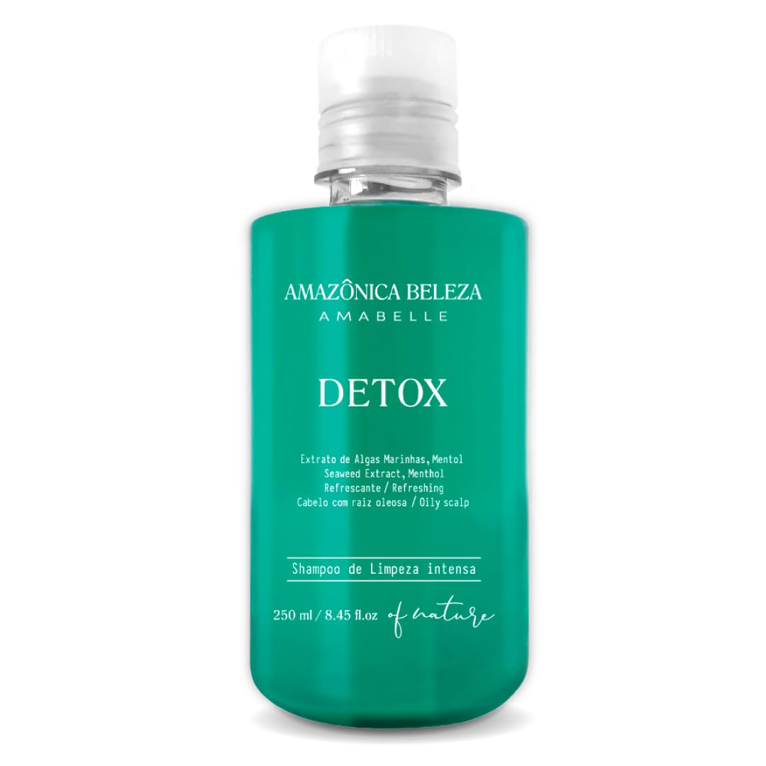 AMAZĂNICA BELEZA AMABELLE Detox Deep Cleansing Shampoo for all Hair Types, Intense Cleaning in Every Pore of the Scalp, 8.45 Oz