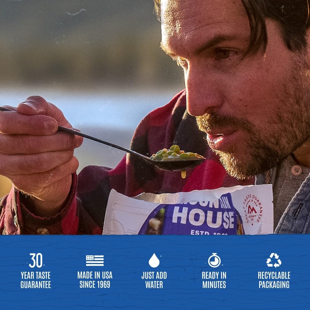 Mountain House Fettuccine Alfredo with Chicken | Freeze Dried Backpacking & Camping Food | 2-Servings