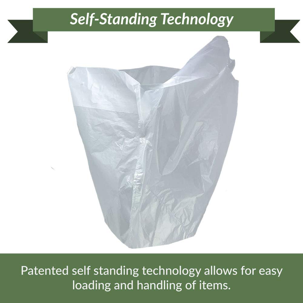 Reli. To Go Bags/Take Out Bags (250 Count) (Small 16" L x 8" W + 10.75" H) Reusable Plastic Bags with Handles | Die Cut Handle - Plastic | Use for Shopping, Business, Carry Out, Restaurant