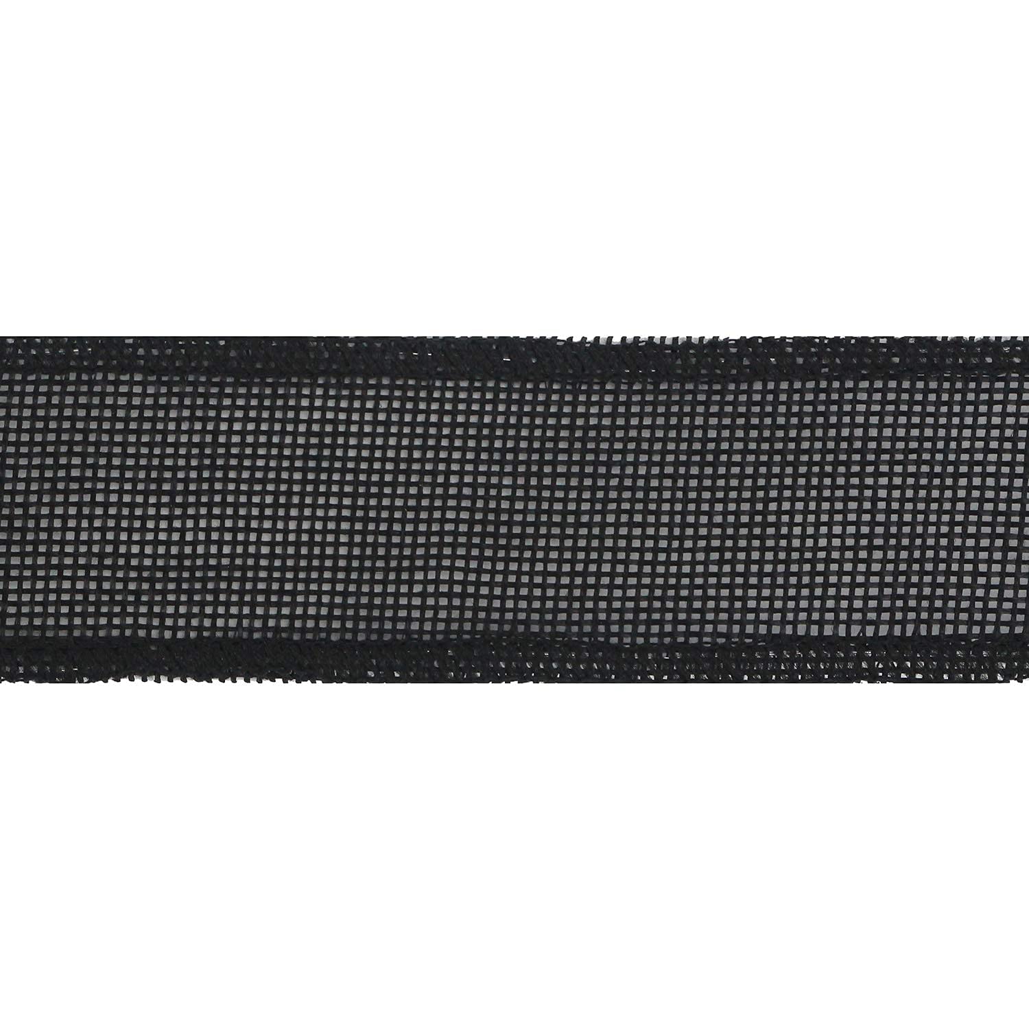 MEEDEE Black Burlap Wired Ribbon - 1.5 Inch, 10 Yards for Crafts, Weddings, Gift Wrapping, Home Decorating