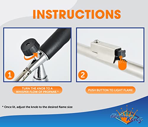 Flame King Propane Gas Blow Torch 20,000 BTU w/Self Igniter, Fire and Charcoal Starter, Weed Burner and more