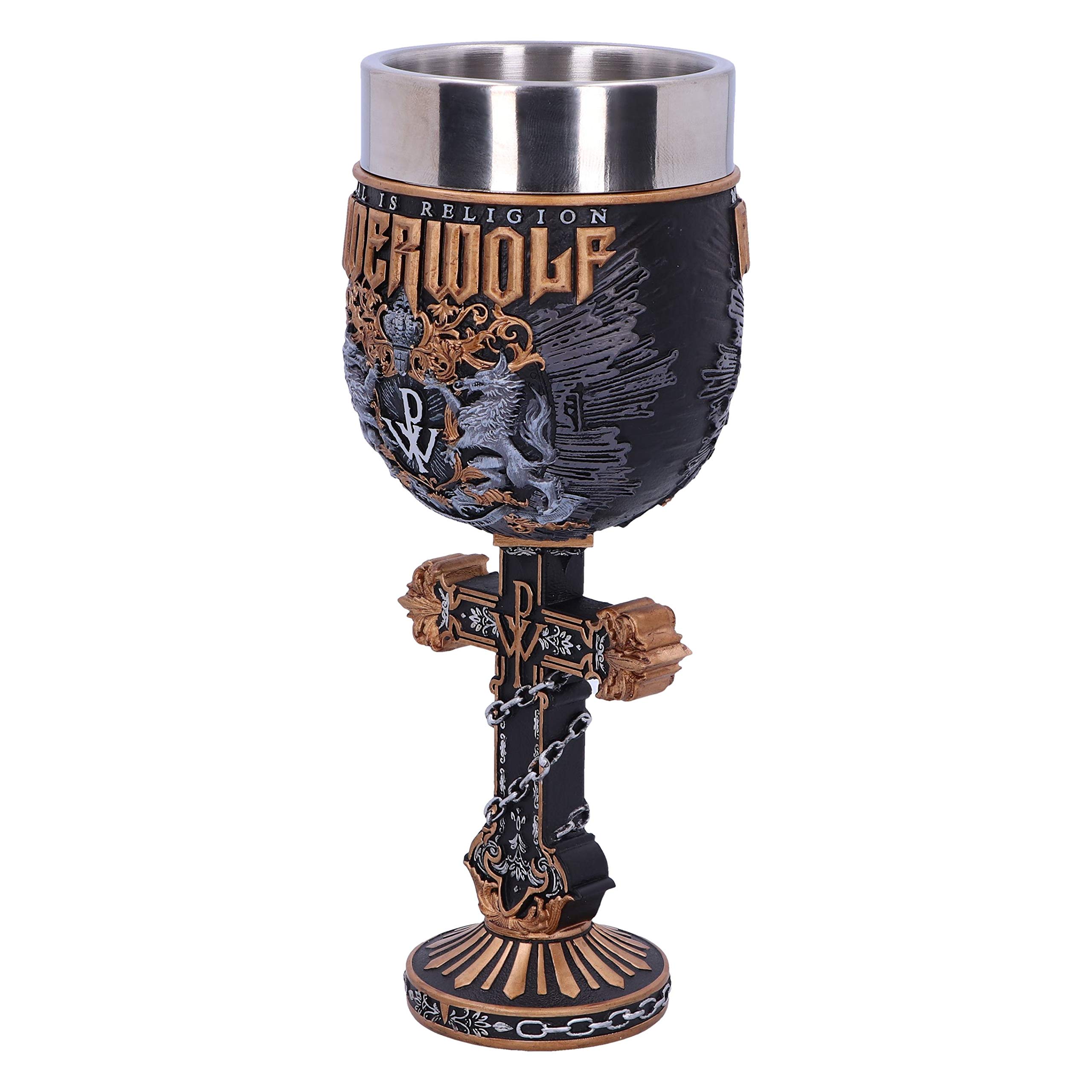 Nemesis Now Powerwolf Metal is Religion Rock Band Goblet, Resin, Black, Officially Licensed Powerwolf Merchandise, Cast in The Finest Resin, Expertly Hand-Painted
