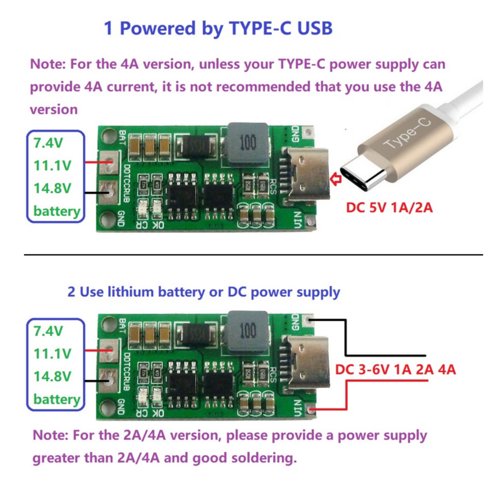Walfront DDTCCRUB Li ion Battery Charger Module 3S4A Boost Charging Board Liion Battery Charger Module Electronic Component